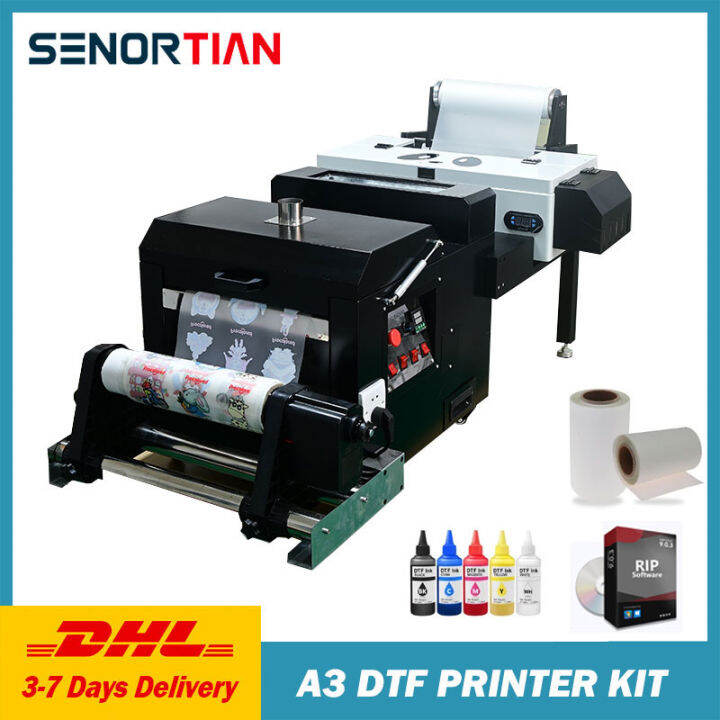 A3 DTF Printer T Shirt Printing Machine Epson L1800 R1390 DX5 Printhead Heat Transfer Film ...