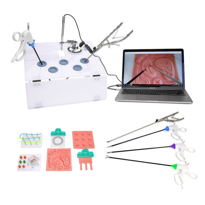 laparoscopic Trainer Simulator Training Box with HD Insert Camera and 8 ...