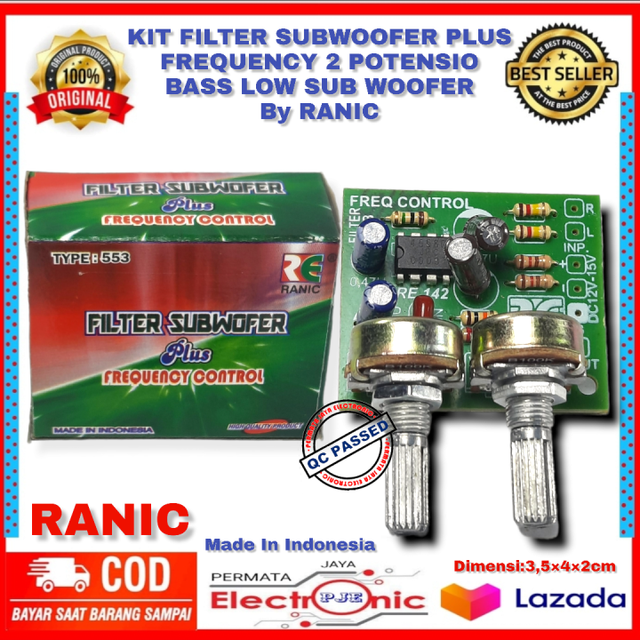 KIT FILTER SUBWOOFER PLUS FREQUENCY 2 POTENSIO BASS LOW SUB WOOFER ...