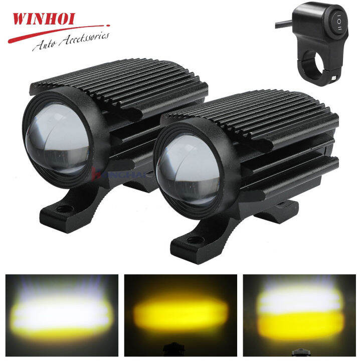 360° Rotate Additional Led Motorcycle Lights with Switch Driving Fog ...