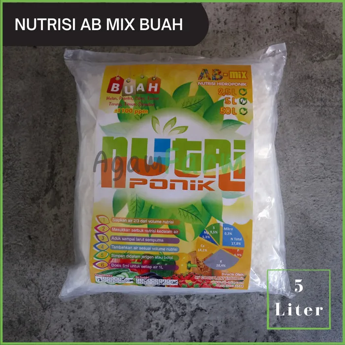 Nutrisi Hidroponik Ab Mix GOODPLANT 5L BUAH | Lazada Indonesia