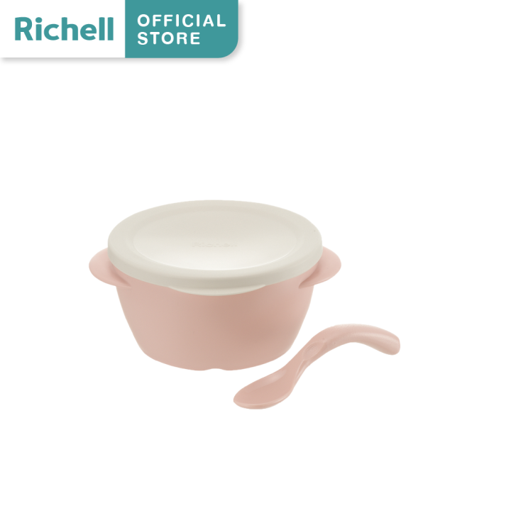 Richell ชามสแตนเลสไซส์ s 260 ml (ตัวชามใช้งานได้ 2 แบบ ใช้ได้กับทั้งภาชนะสแตนเลสและพลาสติก) มีฝา ...