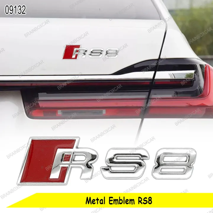 Emblem Besi Logo RS8 Metal Logo Tempelan Bodi Mobil | Lazada Indonesia