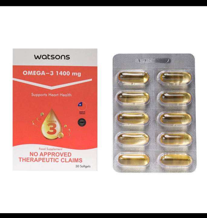 WATSON Omega 3 Softgel Capsule 1400mg x 30 Capsules | Lazada PH
