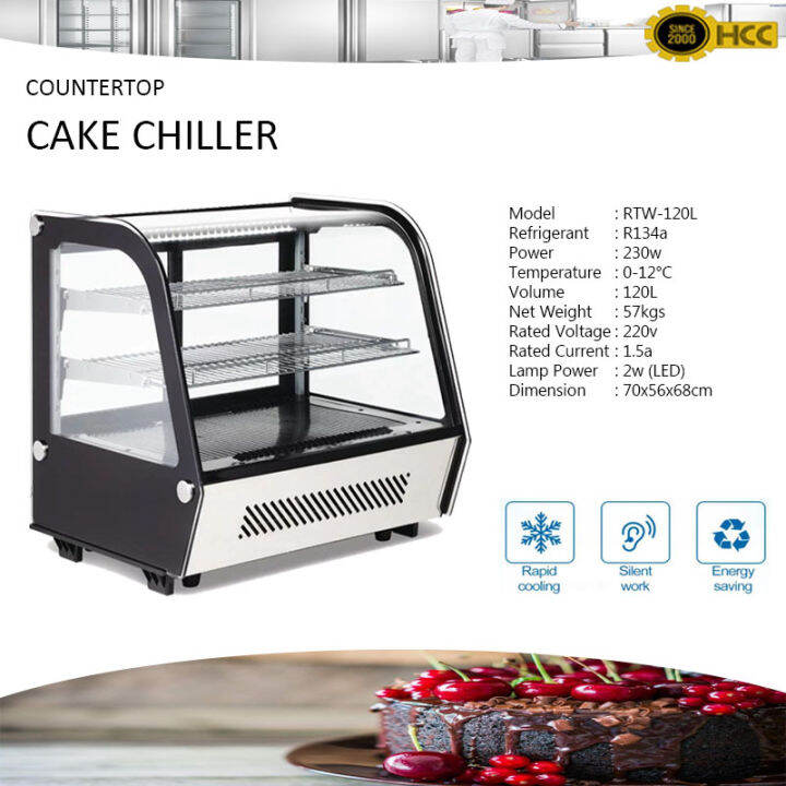 Cake Display Showcase Chiller 120L Table Top Commercial Use | Lazada PH