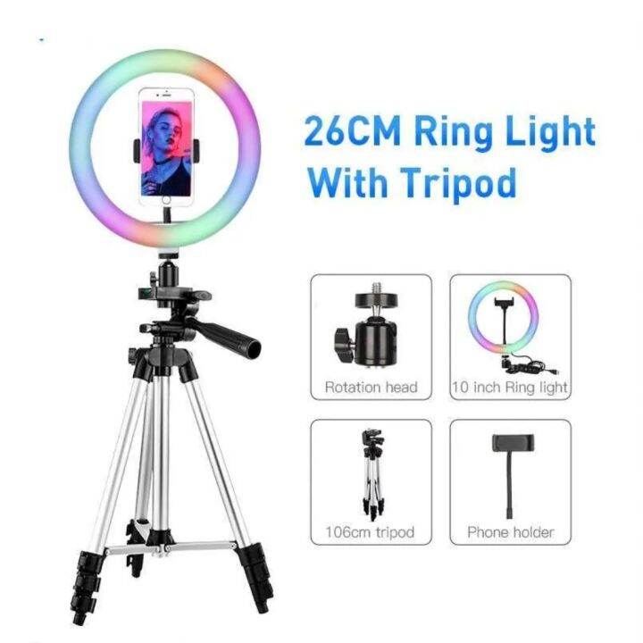 Paket Komplit Lampu Ring Light Plus Tripod 3110 100CM - Satu Set Ring ...
