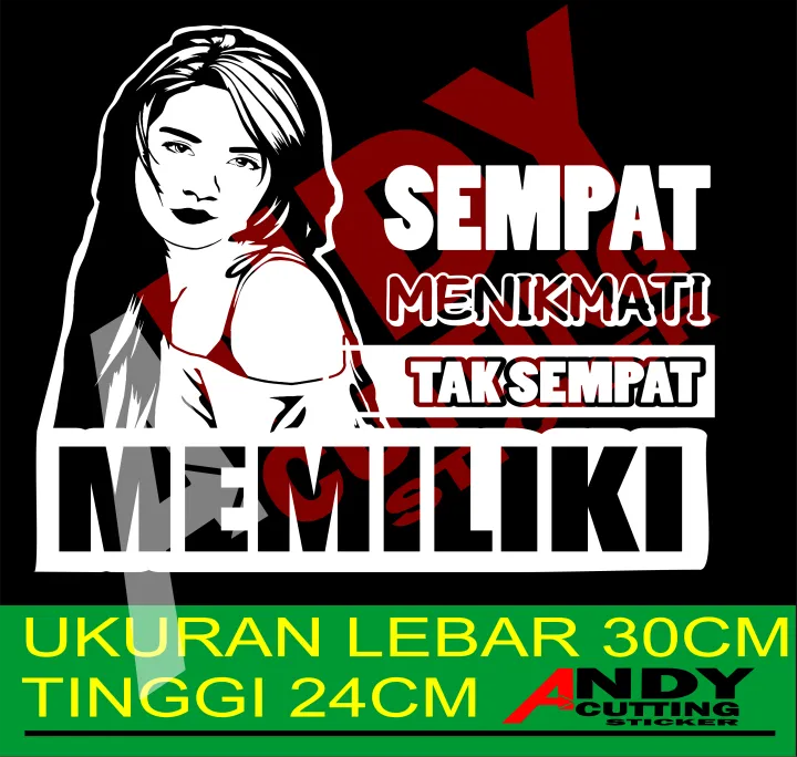 cutting stiker stiker mobil stiker viral bisa cod tulisan kata-kata ...