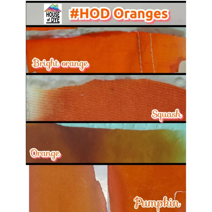 ORANGE SHADES Reactive Dye 50g/100g/200g for Fabric / tie dye powder ...