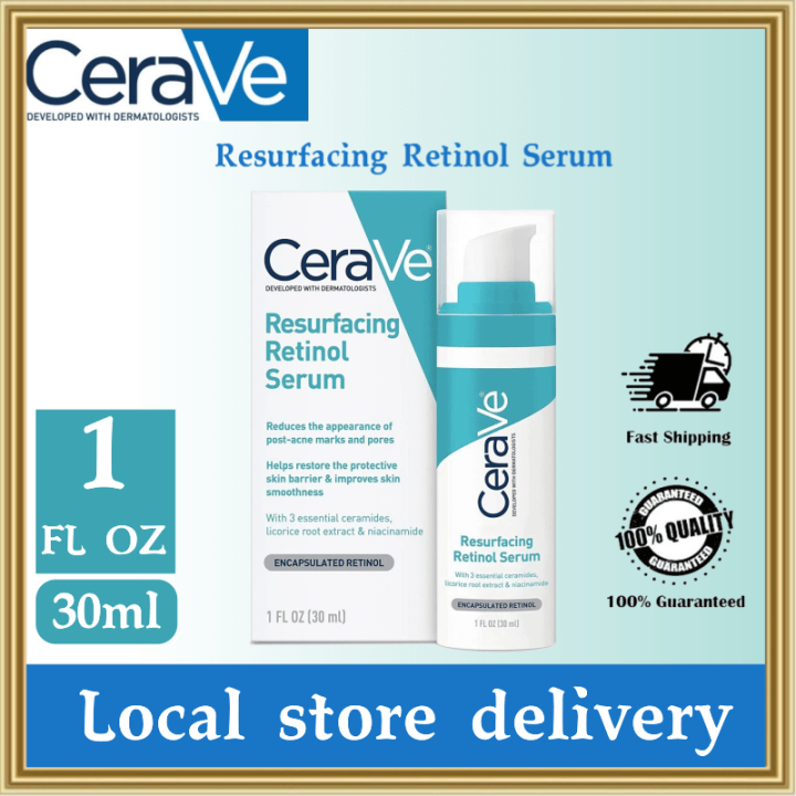 Cerave Resurfacing Retinol Serum 30ml For Post Acne Marks And Skin