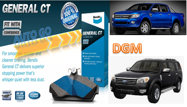 Bendix General CT Disc Brake Pad Rear (DB2411) for FORD RANGER EVEREST ...