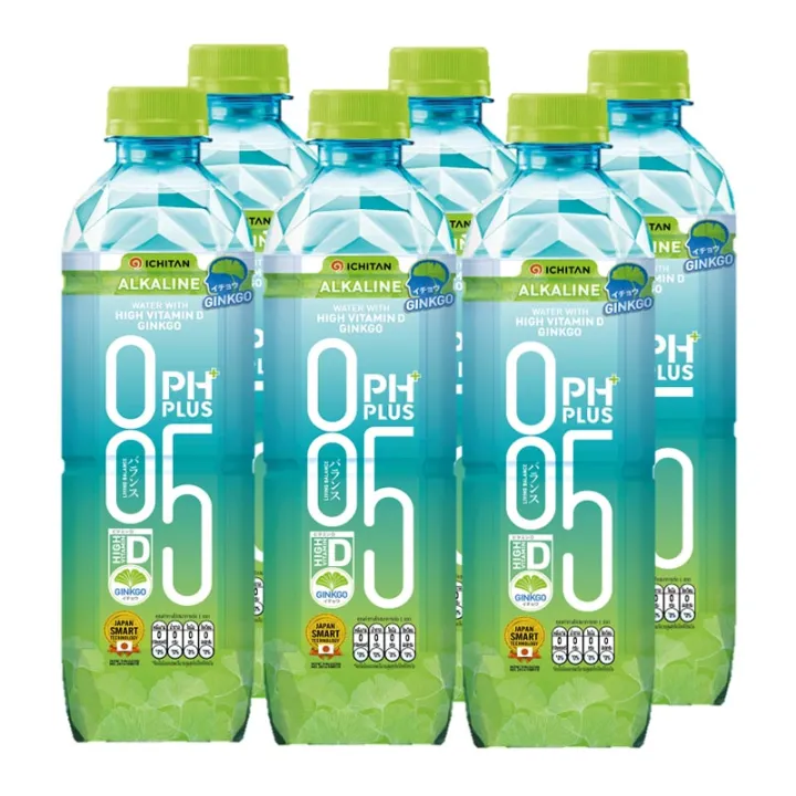 พร้อมจัดส่ง อิชิตัน น้ำด่างผสมวิตามินดีและกิงโกะ 350 มล. x 6 ขวด Ichitan Alkaline Water Ginkgo ...