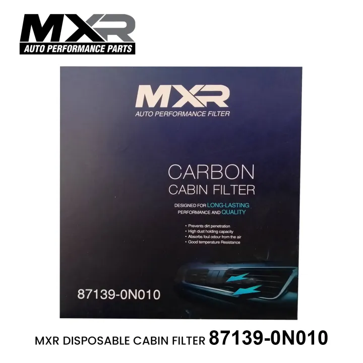 MXR DISPOSABLE CARBON CABIN FILTER FOR SUBARU IMPREZA 2016-2018 (87139 ...