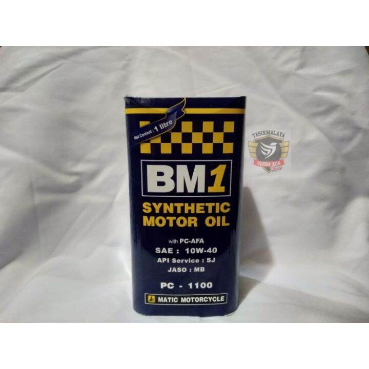 BM 1 SYNTHETIC MOTOR OIL PC-1100 MATIC MOTORCYCLE 1 LITER | Lazada Indonesia