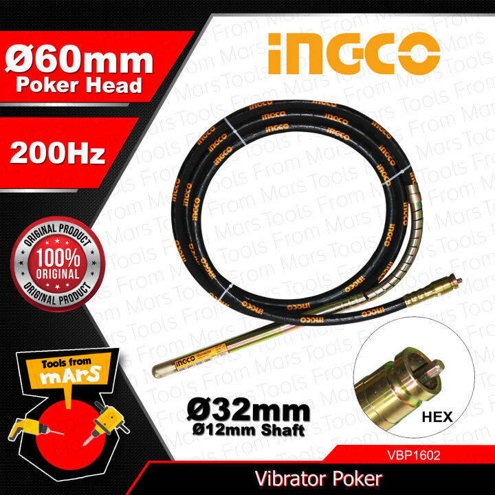 INGCO Concrete Vibrator Poker Hex VBP1602 •TOOLS FROM MARS• IHT | Lazada PH