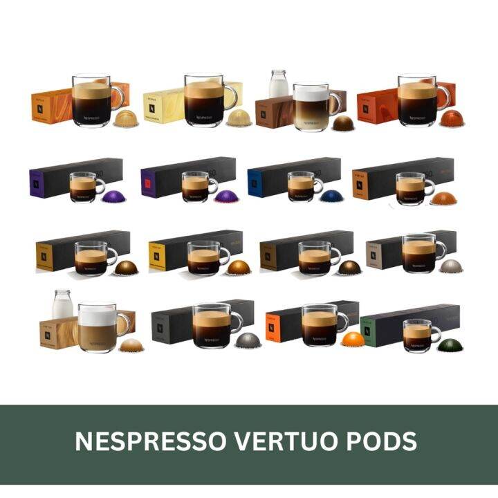 Nespresso Vertuo Pods - Wide Range of Flavours (10 pods per sleeve ...