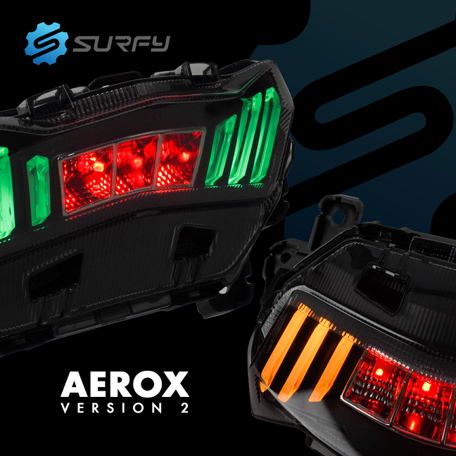 Aerox V2 Tail Light RGB Color Adjustable LED Light Plug And Play ...