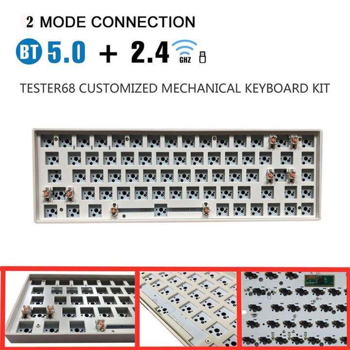 Tester68 Customized Mechanical Keyboard Kit Tes68 Hot-swappable Keyboar ...
