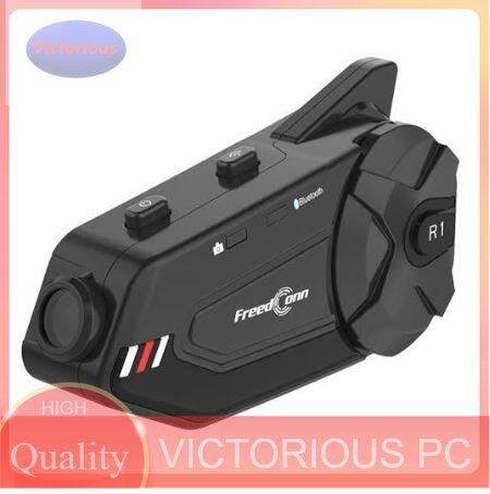FreedConn R1 PRO Bluetooth 5.0 Motorcycle Group Intercom HD 2K Video FM ...