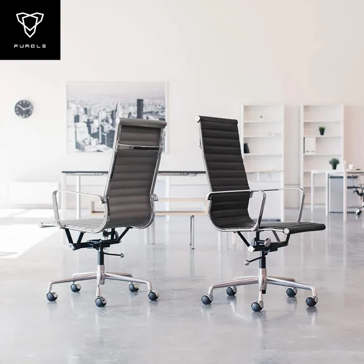 Furgle คลาสสิกเก้าอี้สำนักงานเก้าอี้โต๊ะกับอลูมิเนียมอัลลอยด์ฟุตเก้าอี้ ...