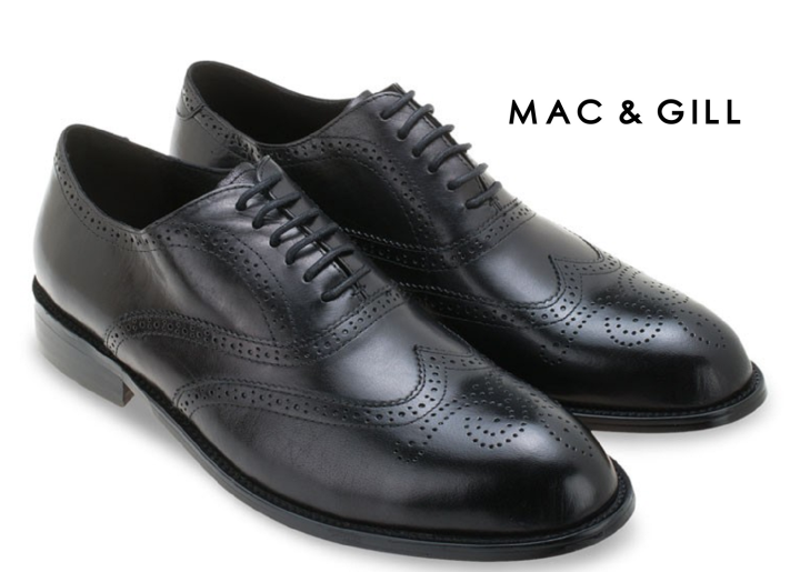 MAC&GILL Premium Oxford Perforated Leather Shoes รองเท้าผู้ชายแบบผูก ...