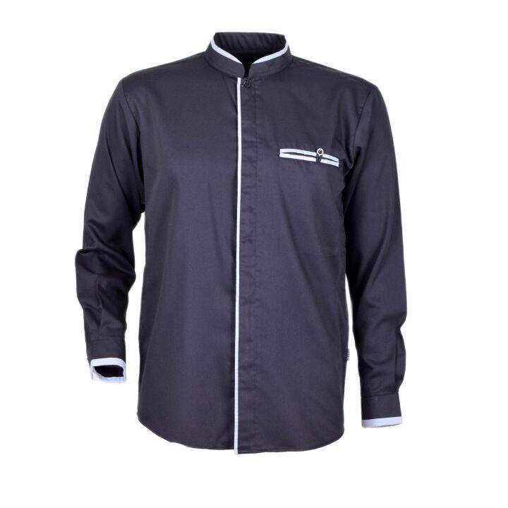 Kemeja Muslim Pria Eksklusif Terbaru Polos List Baju Koko Kerah ...