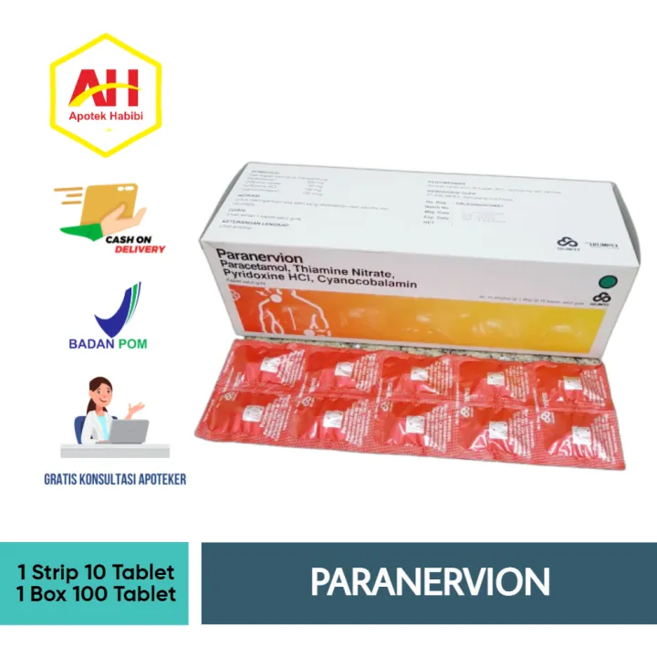 PARANERVION PARANERPION PARANERFION 1 STRIP ISI 10 KAPLET OBAT PEREDA ...