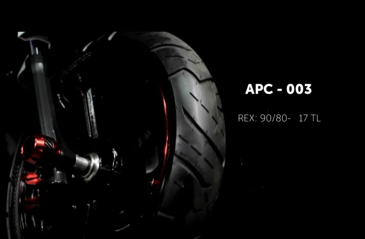 APC MOTORCYCLE TIRE - TUBELESS 90 / 80 - 17 TL REX DESIGN (SILVER WRAP ...