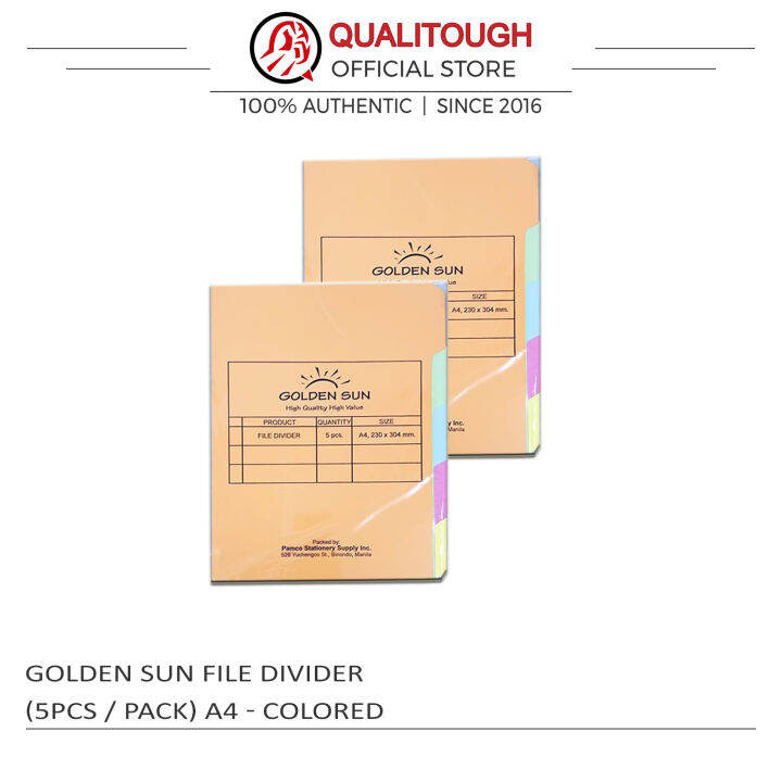 Golden Sun File Divider (5pcs / pack) A4 | Lazada PH