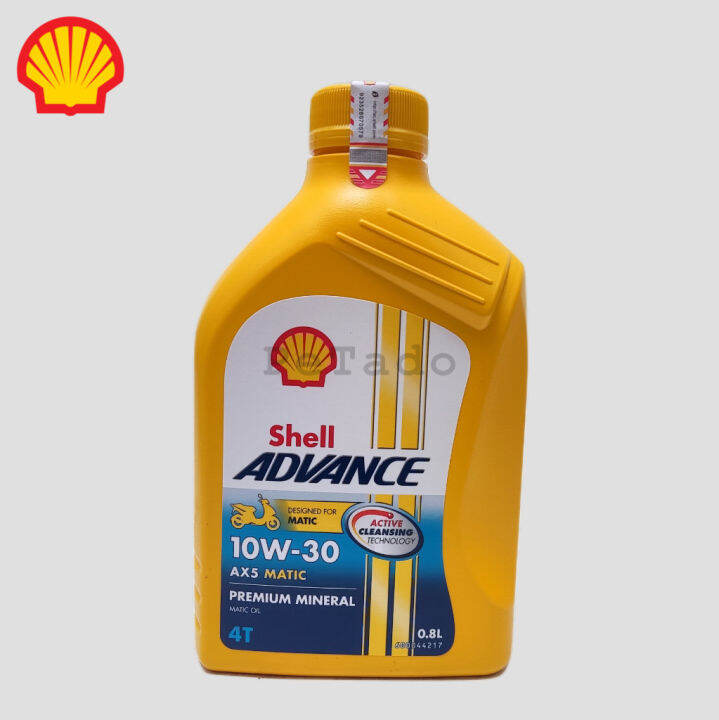 Oli Shell Advance AX5 MATIC 10W-30 API SL JASO MB 0.8 Liter | Lazada ...