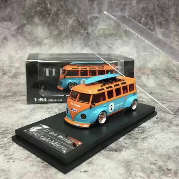 BSC 1:64 Model Car T1 Bus Alloy Die-Cast Vehicle Bus Collection- Gulf ...
