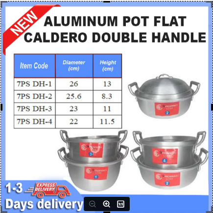 Caldero / Kaldero 7PS Aluminum Double Handle (1pc) | Lazada PH