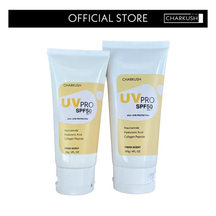 Charkush UV PRO SPF50 PA+++ (Fresh Scent) (NIACINAMIDE, HYALURONIC ...