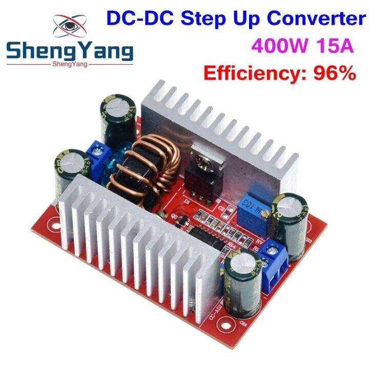 DC 400W 15A Step-up Boost Converter Constant Current Power Supply LED Driver 8.5-50V to 10-60V ...