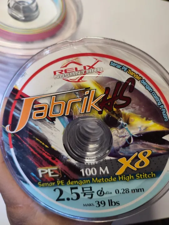 Senar Pe Relix Jabrik HS X8 Multi Colour Connecting panjang 100m ...