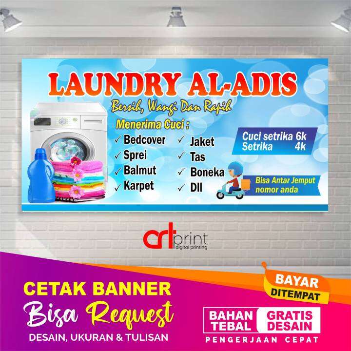 Cetak Spanduk londry - banner laundry kiloan - Bisa Request Custom ...