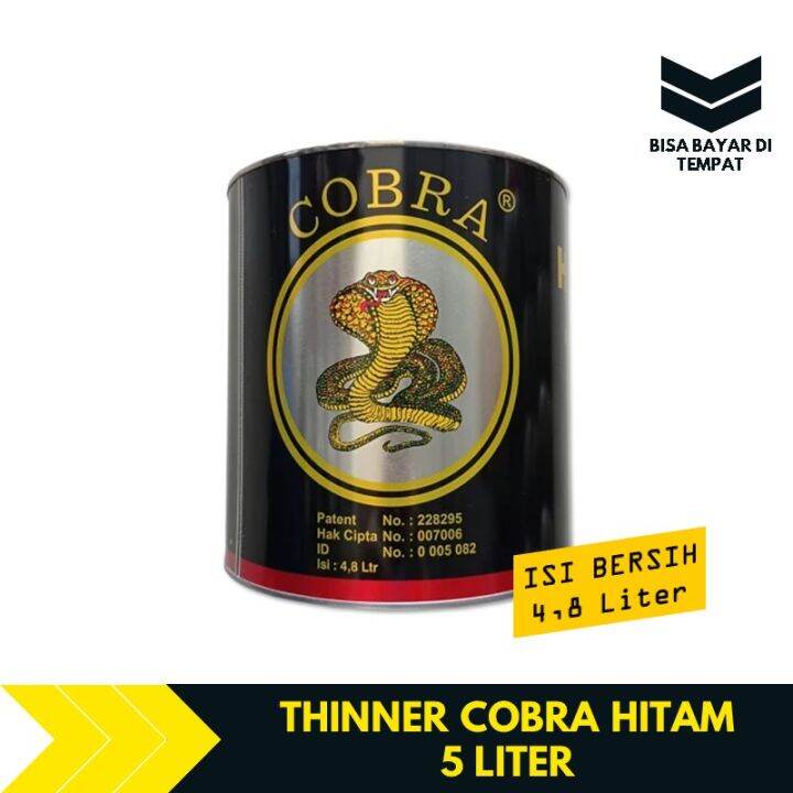Tiner Thinner Cobra Hitam Campuran Pengencer Cat Kaleng 5 Liter TBMS312 ...