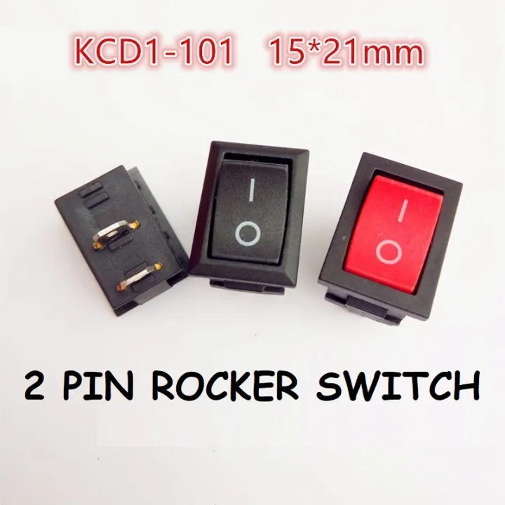 Saklar Rocker Switch ON OFF 2 Pin Kaki Power Tombol Mini Besar Roker ...