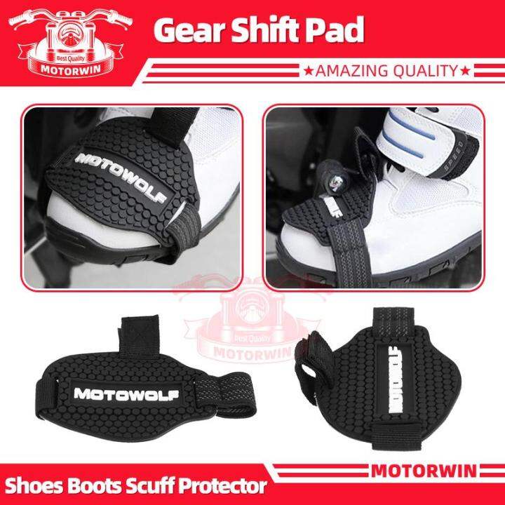 MOTOWOLF Motorcycle Protective Gear Shift Pad Shoes Boots Scuff ...