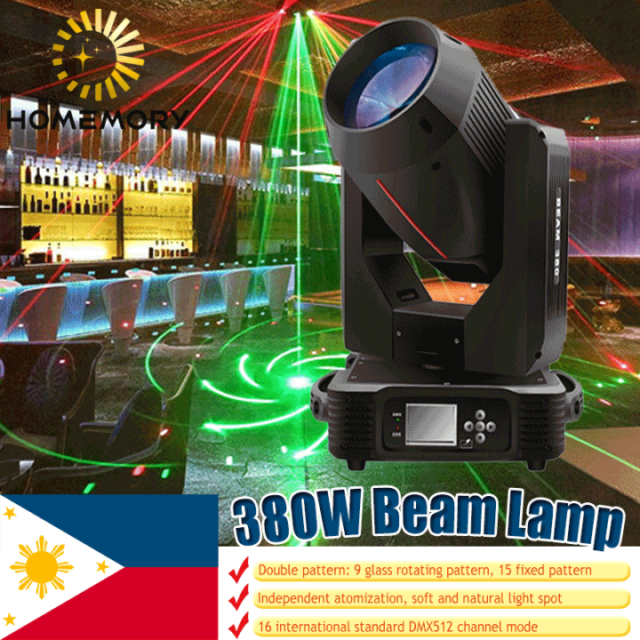 HOMEMORY 380W Beam Moving Head Light by DMX Control Disco Light with 8 ...