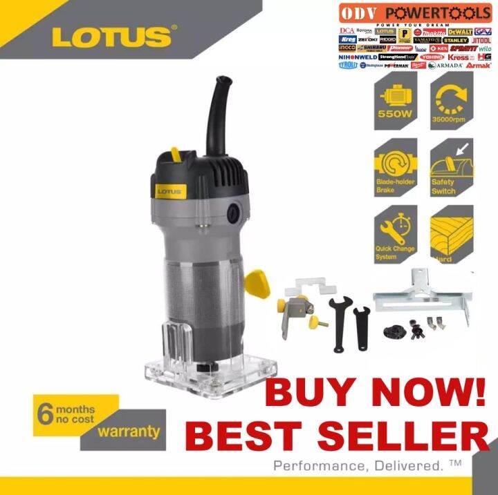 Lotus 1/4 inches 550W Trimmer/Palm Router ( LTPR550X ) ~ ODV POWERTOOLS ...