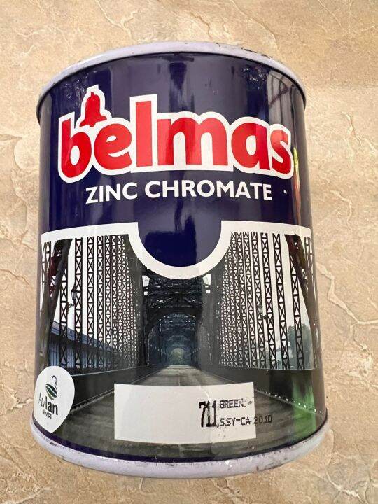 Cat Dasr Primer Meni Besi Zinc Chromate Belmas 1 KG 711 Hijau / 724 Abu ...