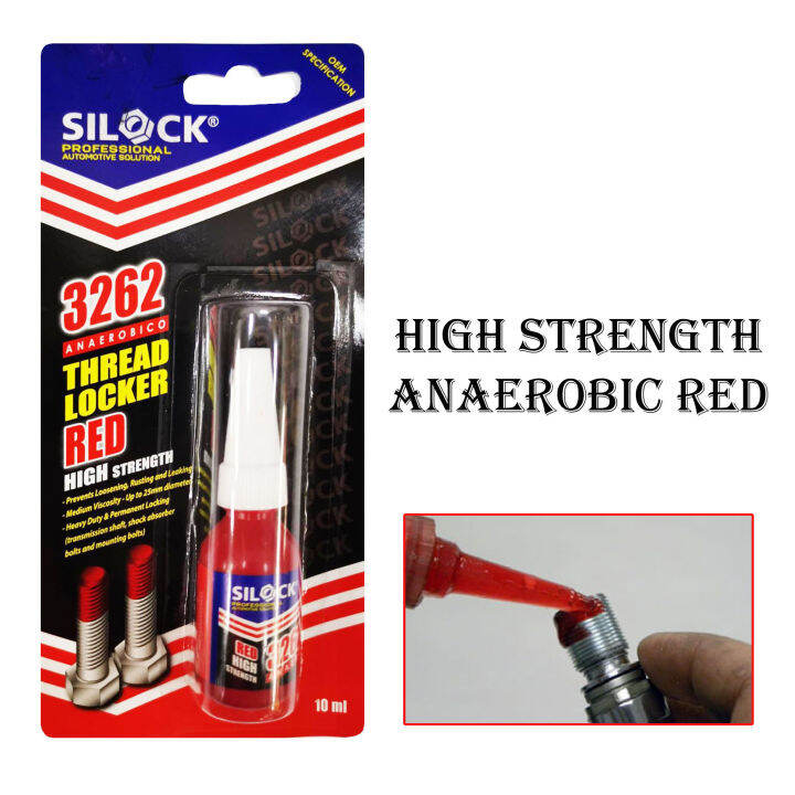 Silock 3262 Thread locker High Strength Anaerobic Red Thread lock Nut ...