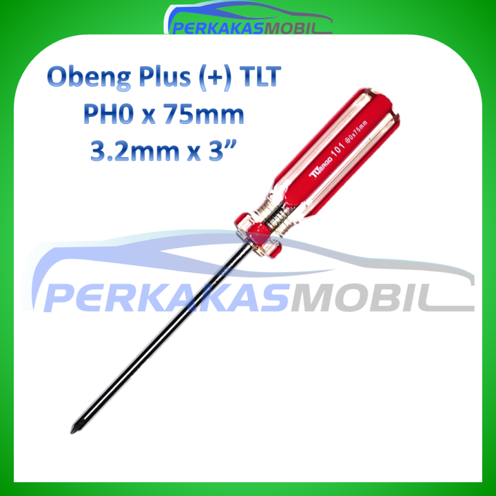 TLT Obeng Plus atau Obeng Kembang 3.2mm x 3 inchi PH0 x 75mm Gagang ...