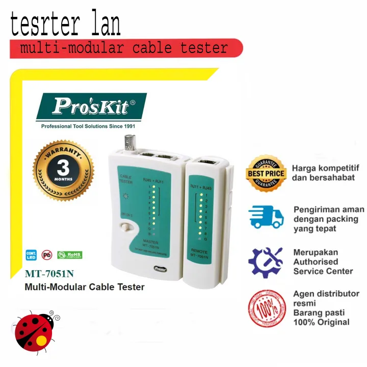 Lan tester alat cek kabel lan jaringan RJ45 | Lazada Indonesia