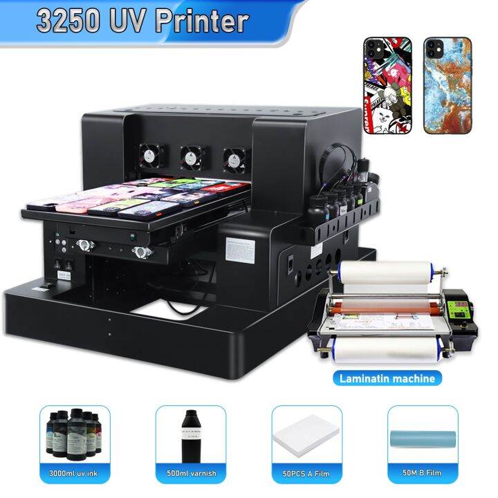A3 UV Flatbed Printer UV DTF Printing Machine For Pen Woods Glass Metal ...