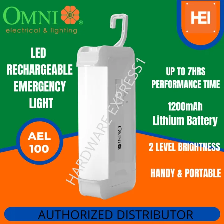 OMNI LED Rechargeable Emergency Light AEL-100 | Lazada PH