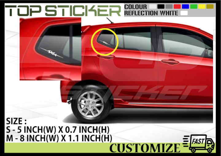 AXIA STICKER SIDE MIRROR AXIA LOGO PERODUA AXIA | Lazada