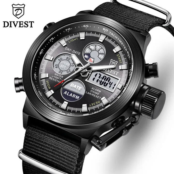DIVEST Top Luxury Brand Original Men's Military Digital Quartz Watch ...