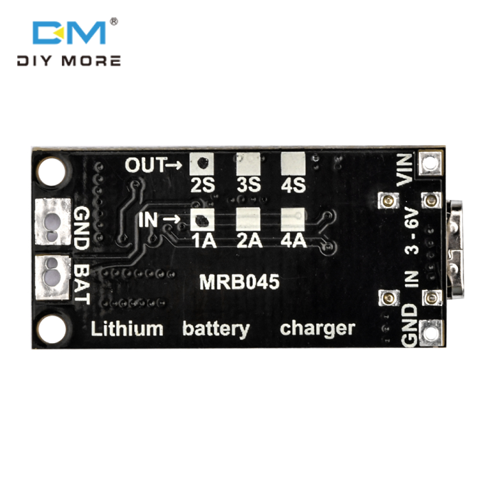 diymore 2S 3S 4S Type-C ถึง8.4V 12.6V 16.8V Boost Boost Polymer Li-Ion ...