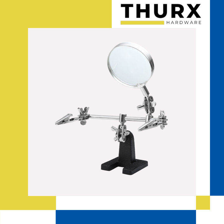 Thurx Soldering Magnifying Glass SK-16126 Alligator Clip Auxiliary Hand ...